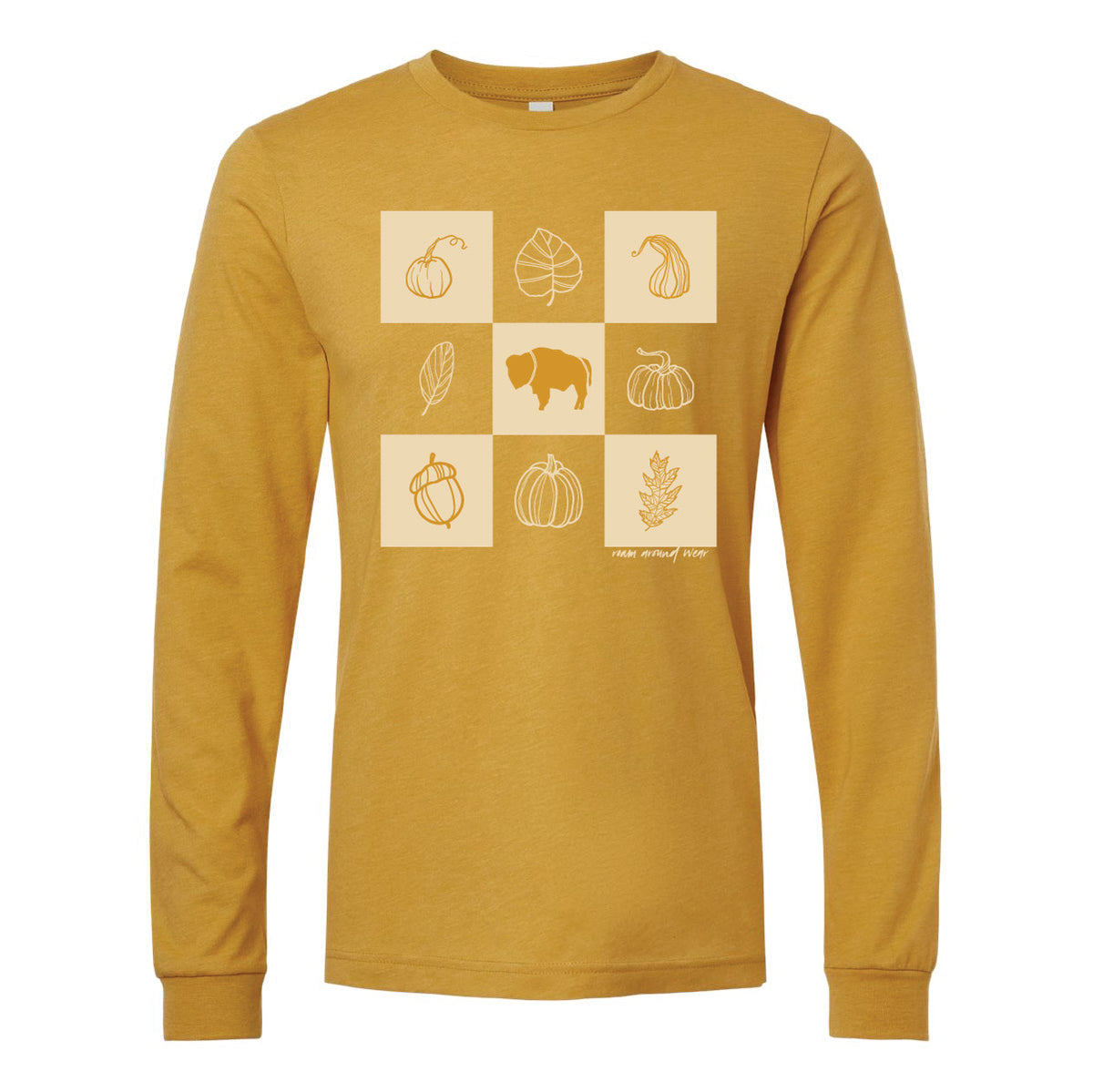 Fall Grid Long Sleeve – Mustard | Roam Around Wear